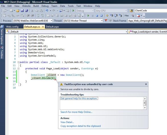 Fault Exception and Fault Contract in WCF Services